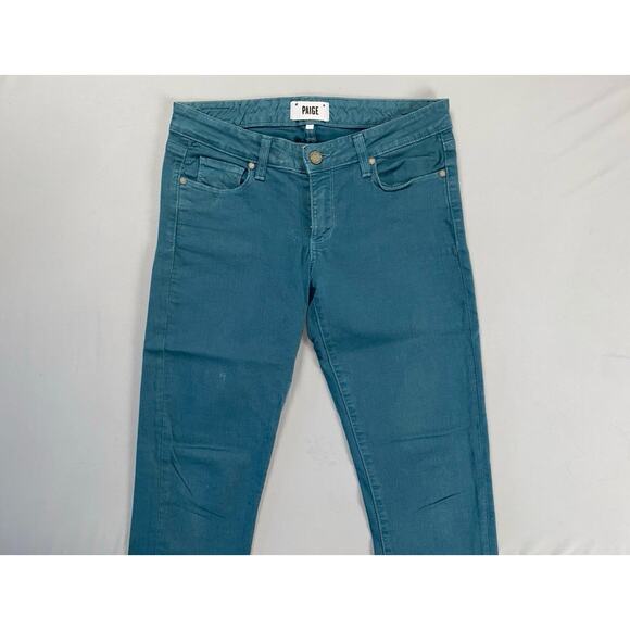 PAIGE | Jeans | Paige Skyline Ankle Peg Leg Stretch Denim Jeans Aqua ...